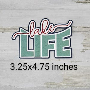Lake Life Paper Pieced Die Cut Title for Scrapbooking, Card Making, and ...