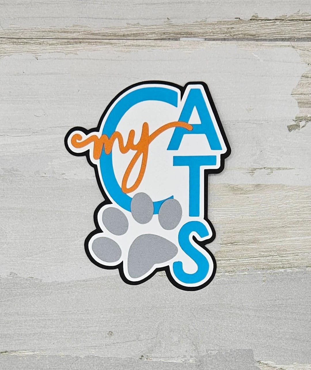 My Cats Paper Pieced Die Cut Title for Scrapbooking, Card Making, and ...