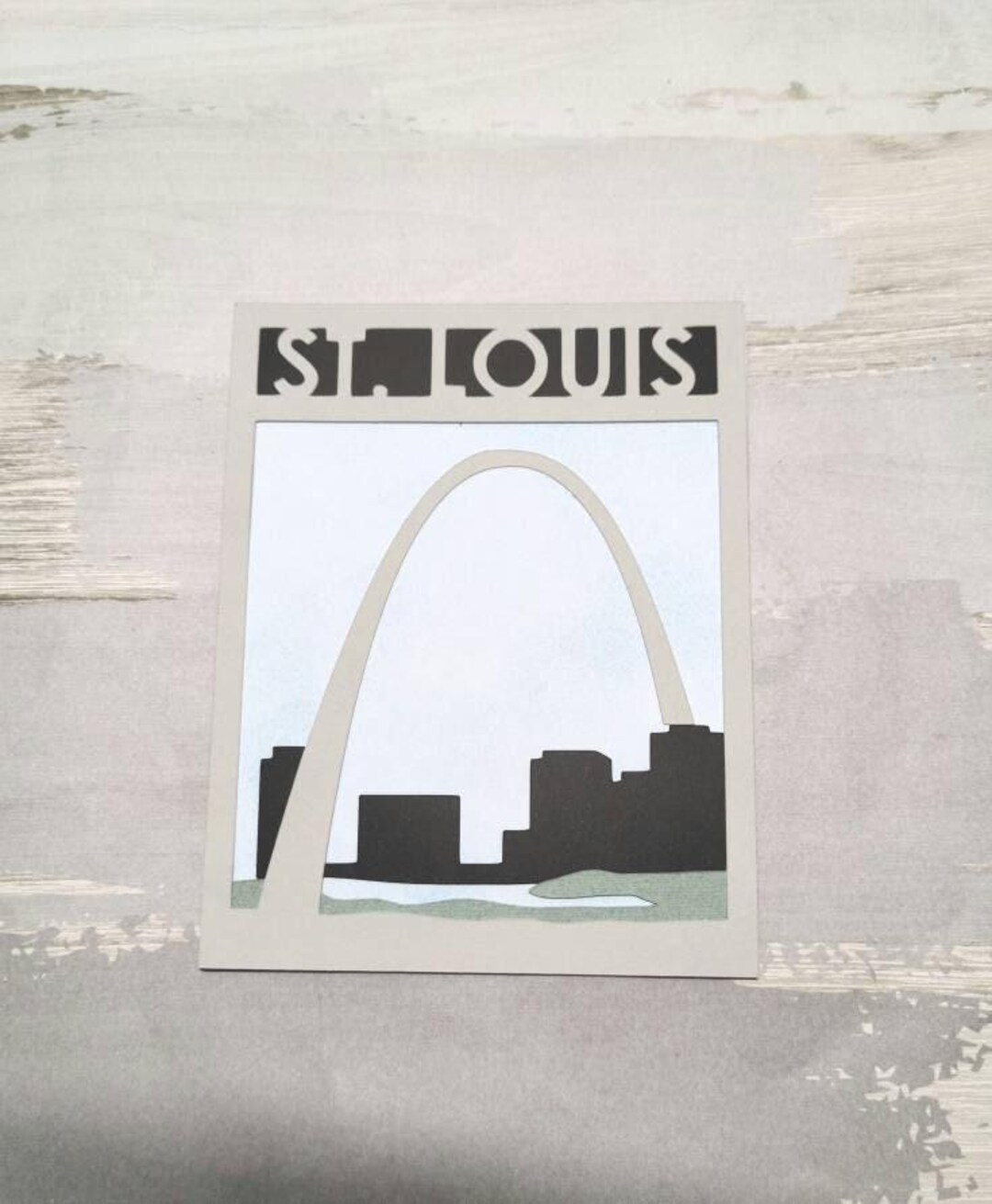 St. Louis Arch State Travel Die Cut Title for Scrapbooking, Card Making ...