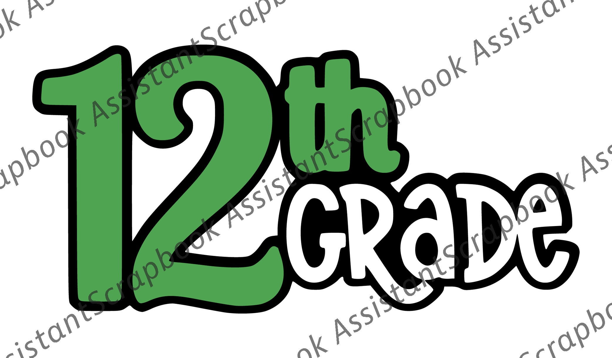 SVG DIGITAL DOWNLOAD 12th Grade Digital Cutting File .svg for Cutting ...