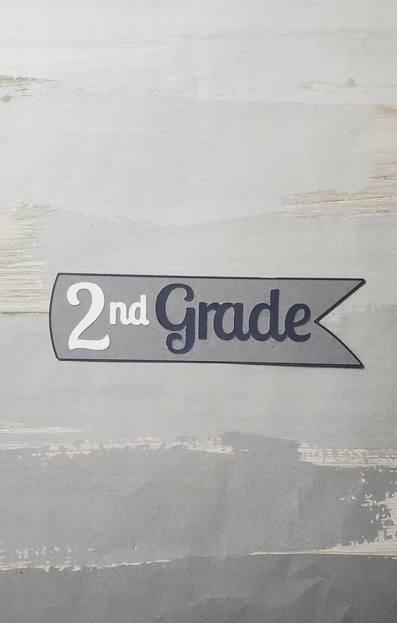 2nd Second Grade School Paper Pieced Die Cut Title for - Etsy