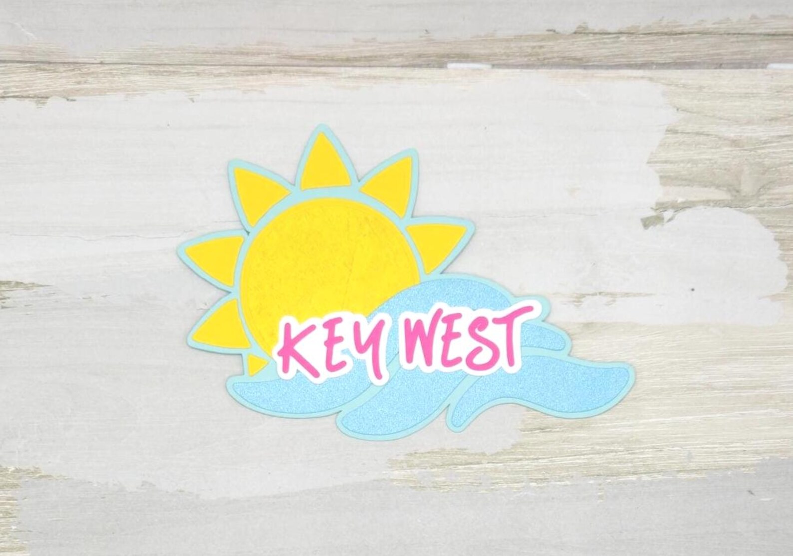 Key West Florida Vacation Paper Pieced Die Cut Title for Scrapbooking ...