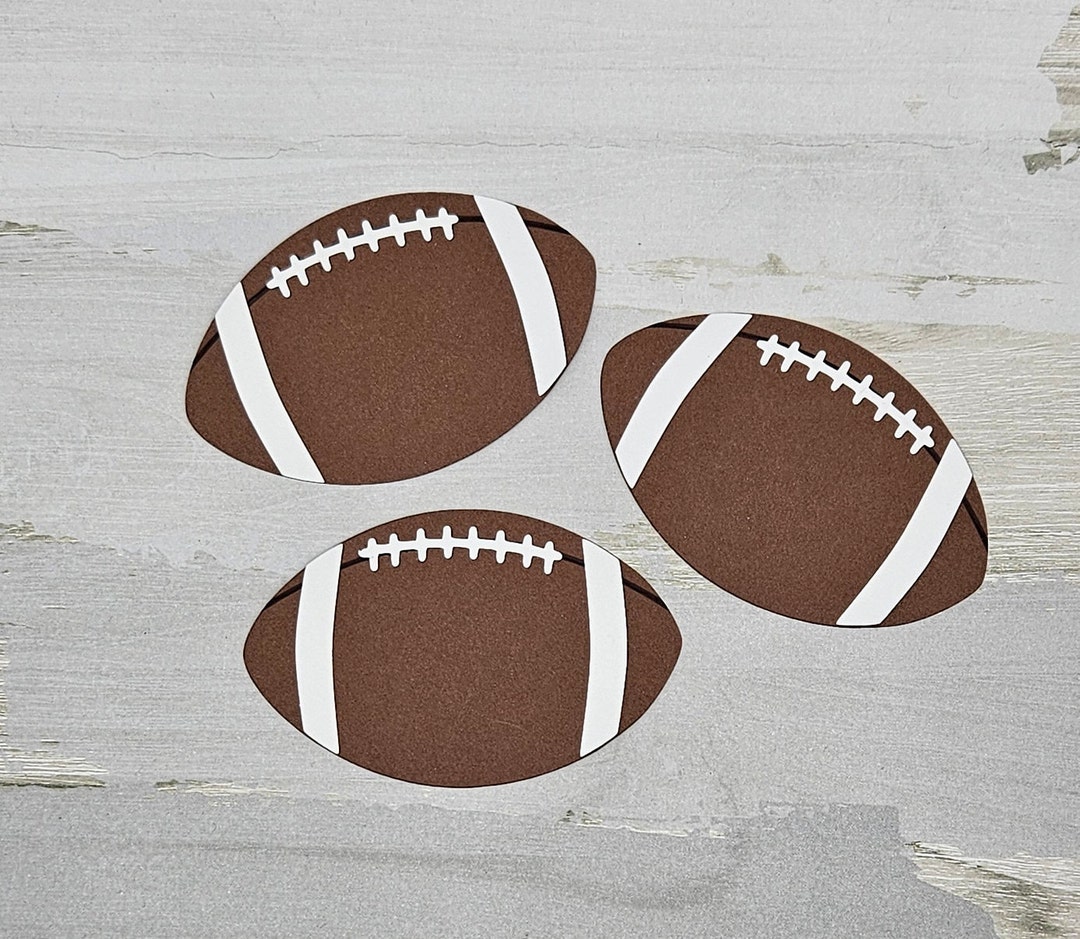 Set of 3 Football Die Cuts for Scrapbooking, Card Making, and Keepsake ...