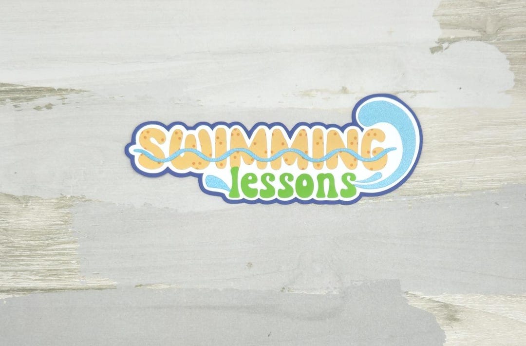 Swimming Lessons Paper Pieced Die Cut Title for Scrapbooking, Card ...
