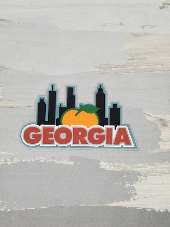 Georgia State Paper Pieced Die Cut Title for Scrapbooking - Etsy
