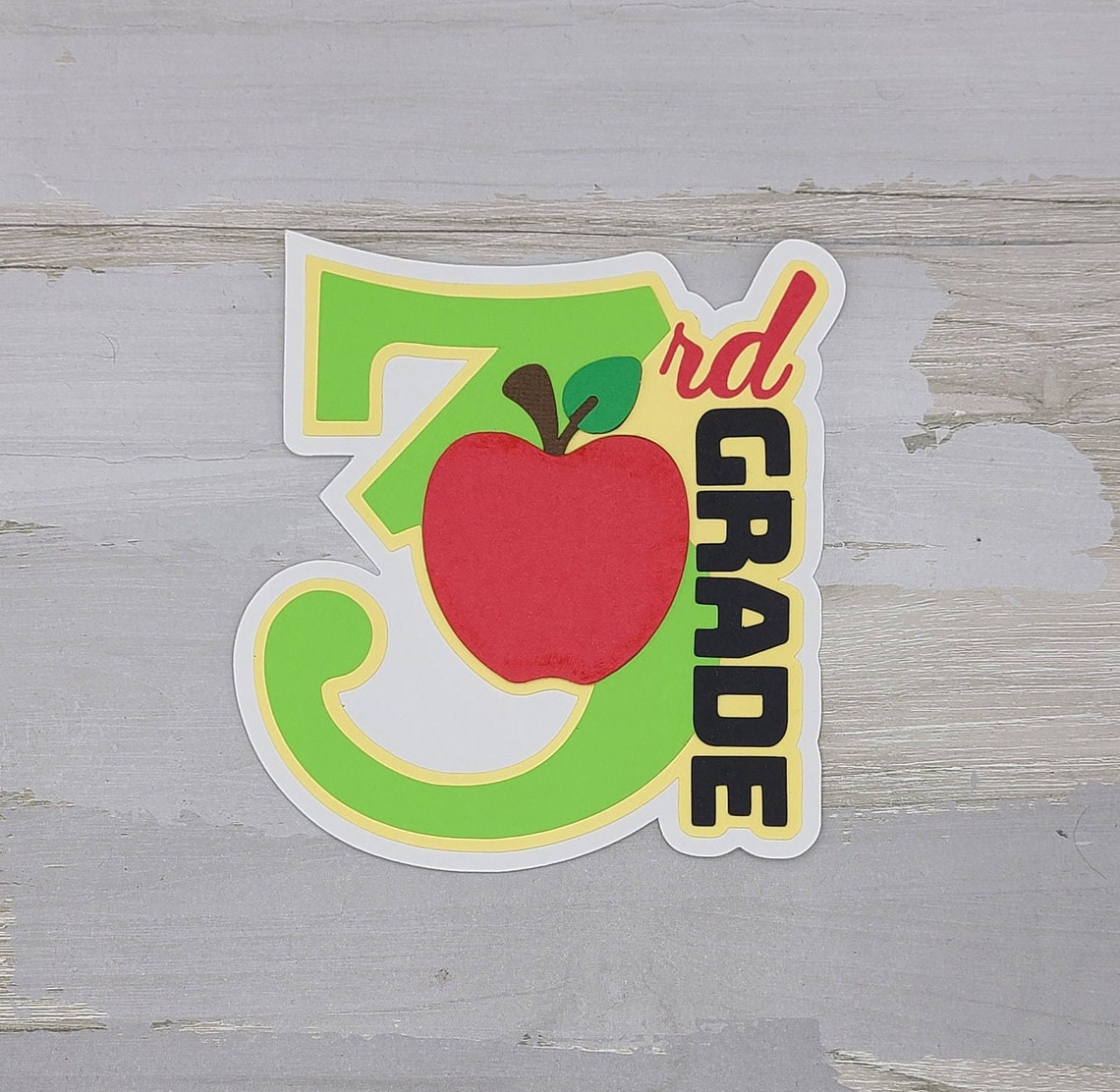 3rd Grade Paper Pieced School Die Cut Title for Scrapbooking and ...