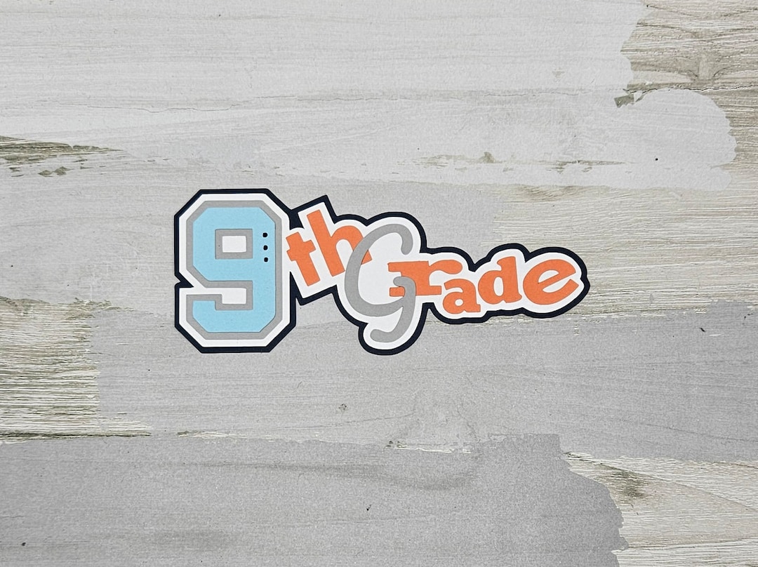 9th Ninth Grade Paper Pieced School Die Cut Title for Scrapbooking and ...