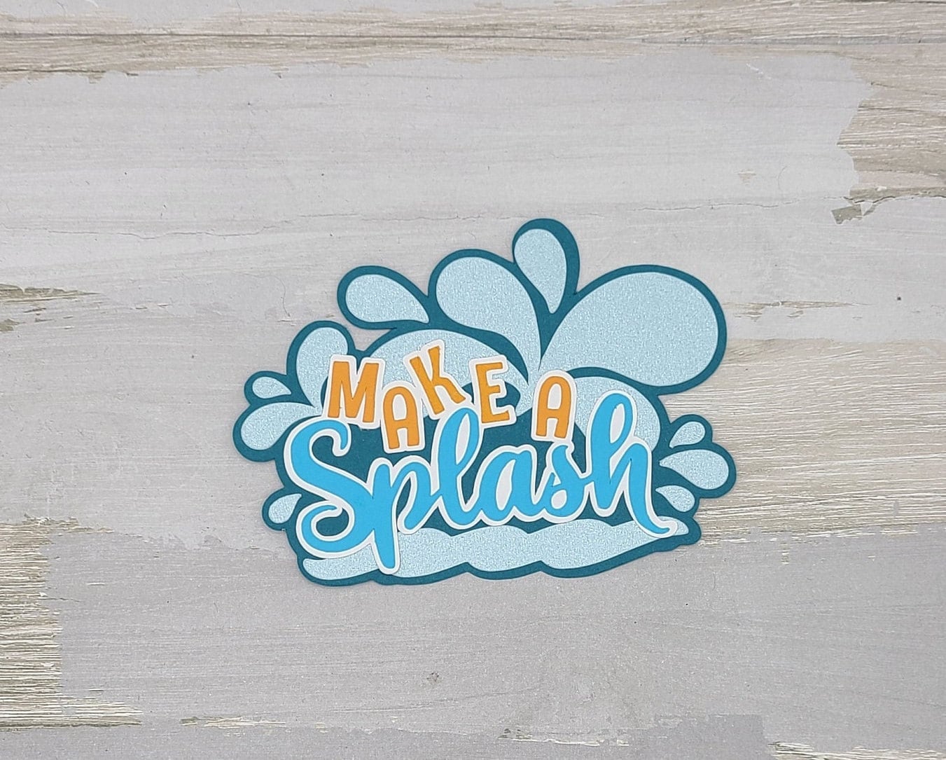 Make a Splash Paper Pieced Die Cut Title for Scrapbooking, Card Making ...