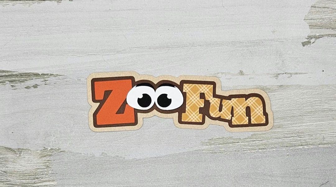 Zoo Fun Paper Pieced Die Cut Title for Scrapbooking, Card Making, and ...