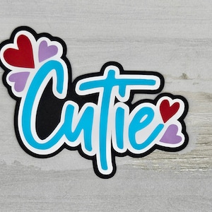 Cutie Paper Pieced Die Cut Title for Scrapbooking, Card Making, and ...