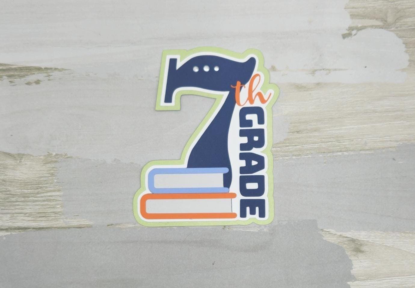7th Grade Paper Pieced School Die Cut Title for Scrapbooking and ...