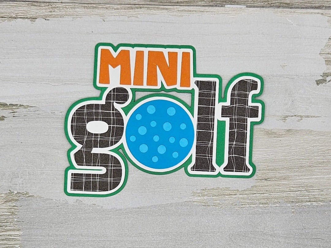 Mini Golf Paper Pieced Die Cut Title for Scrapbooking, Card Making, and ...