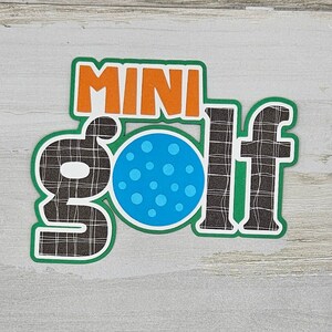 Mini Golf Paper Pieced Die Cut Title for Scrapbooking, Card Making, and ...