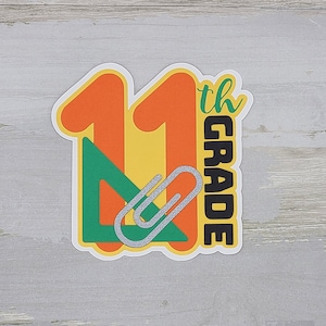11th Grade Paper Pieced School Die Cut Title for Scrapbooking and ...