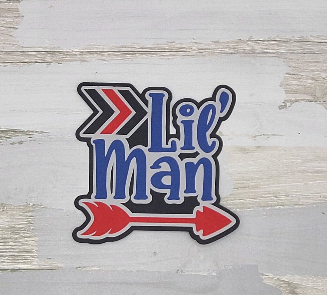 Lil' Man Boy Paper Pieced Die Cut Title for Scrapbooking, Card Making ...