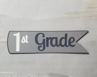 7th Grade Seventh School Paper Pieced Die Cut Title for | Etsy