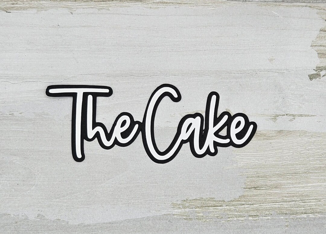 The Cake Wedding Paper Pieced Die Cut Title for Scrapbooking, Card ...