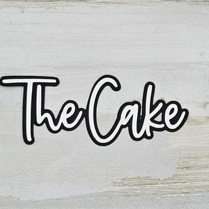 The Cake Wedding Paper Pieced Die Cut Title for Scrapbooking, Card ...