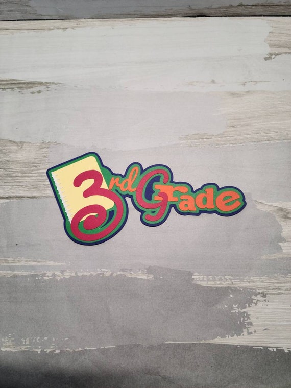 3rd Grade Third Paper Pieced School Die Cut Title for - Etsy