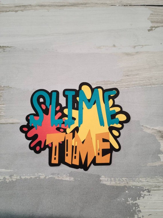 Slime Time Paper Pieced Die Cut Title for Scrapbooking and - Etsy