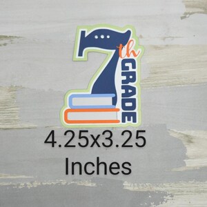 7th Grade Paper Pieced School Die Cut Title for Scrapbooking and ...
