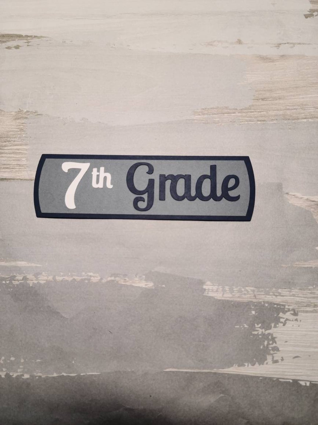 7th Seventh Grade School Paper Pieced Die Cut Title for Scrapbooking ...