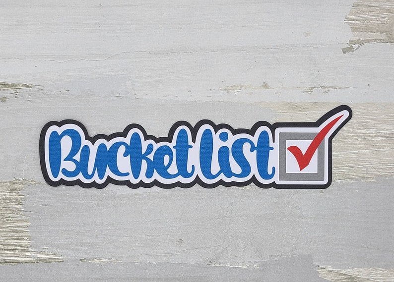 Bucket List Paper Pieced Die Cut Title for Scrapbooking Card - Etsy