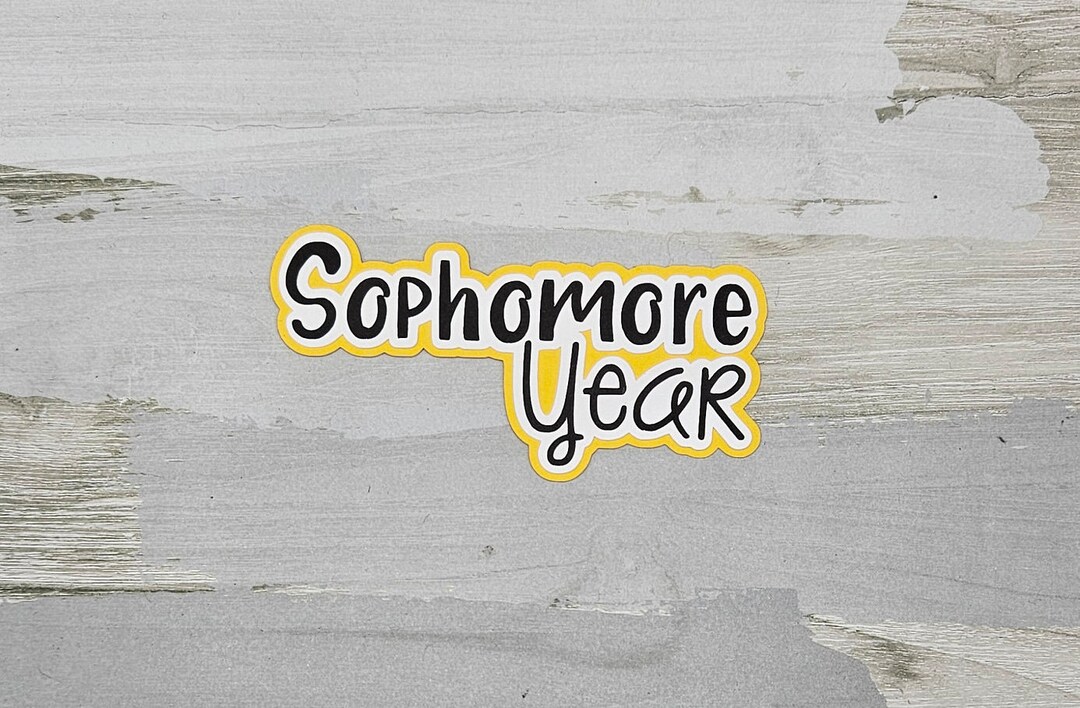 Sophomore Year School Grade Paper Pieced Die Cut Title for Scrapbooking ...