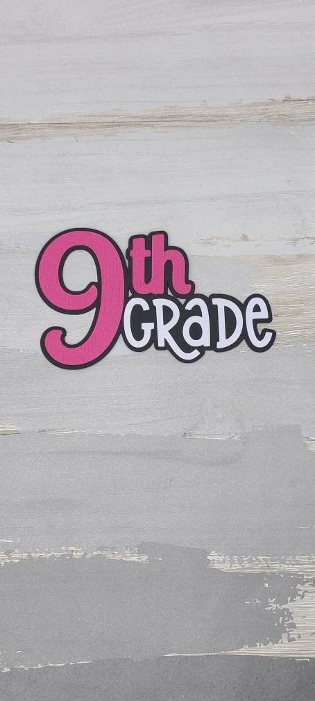 9th Grade School Paper Pieced Die Cut Title for Scrapbooking - Etsy