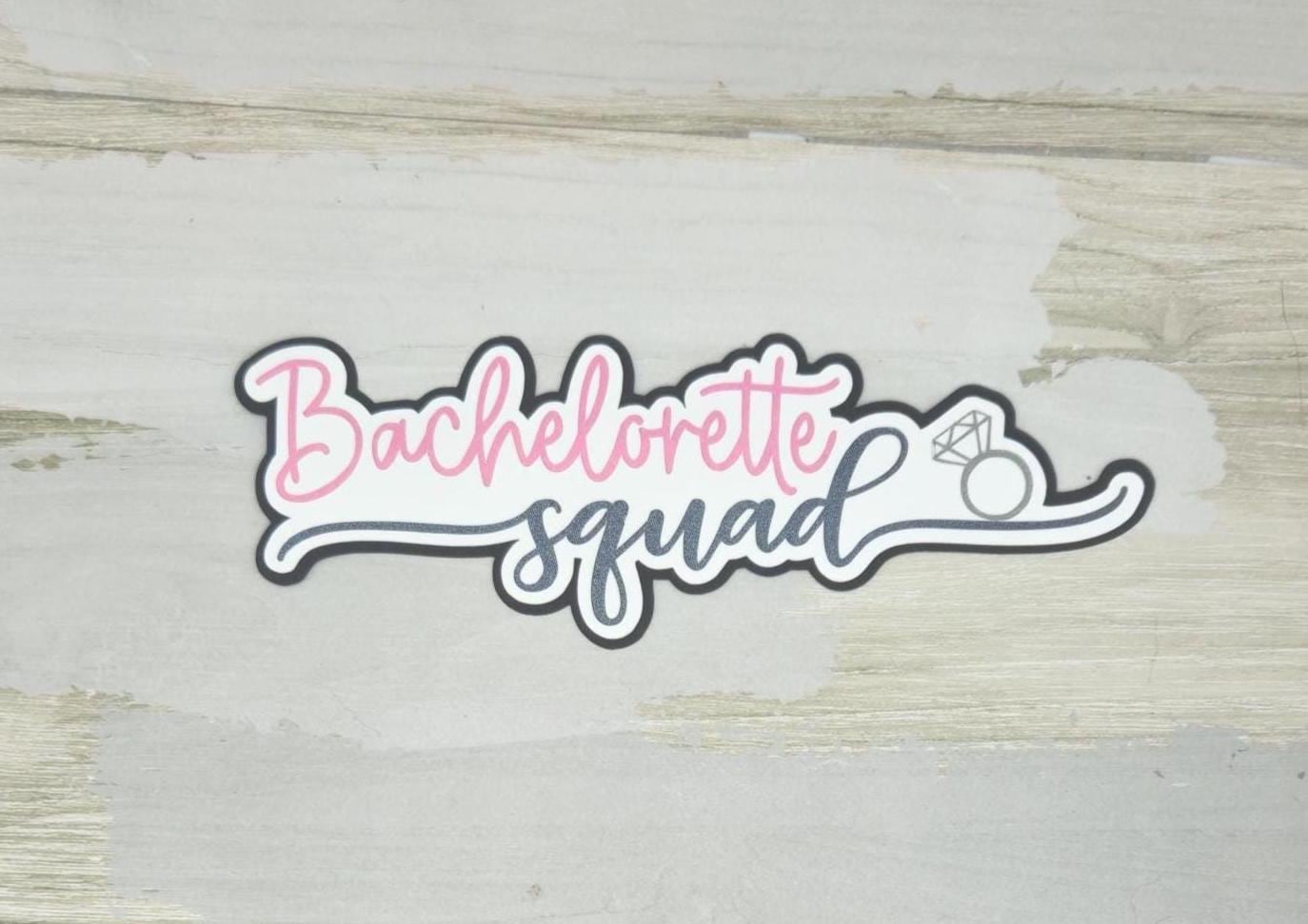 Bachelorette Squad Wedding Paper Pieced Die Title for Scrapbooking ...