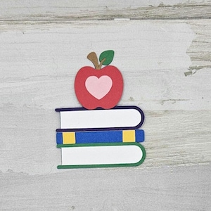 Stack of School Books Paper Pieced Die Cut for Scrapbooking and Card ...