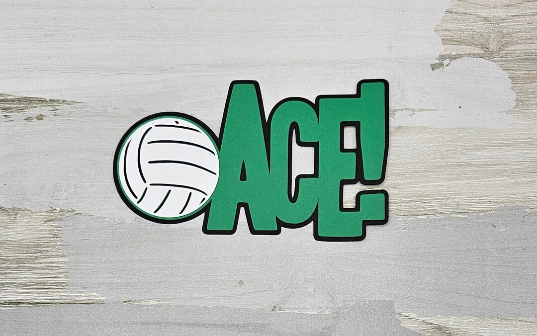Ace Volleyball Paper Pieced Die Cut Title Set for Scrapbooking and ...