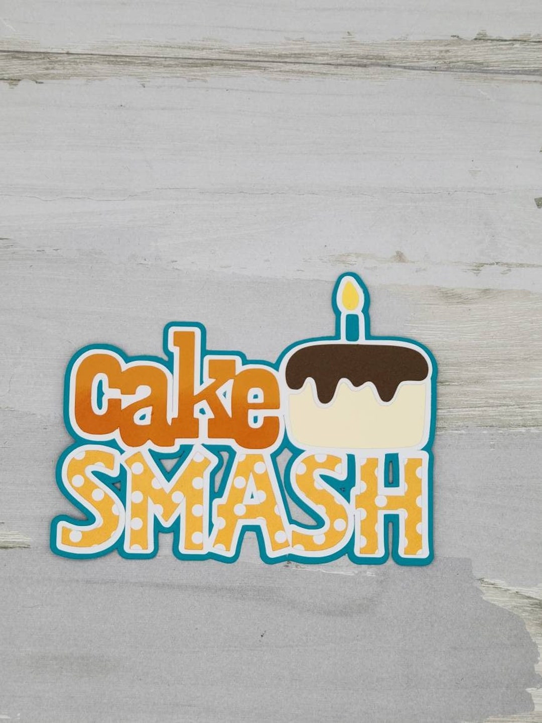 Cake Smash Birthday Paper Pieced Die Cut Title for - Etsy