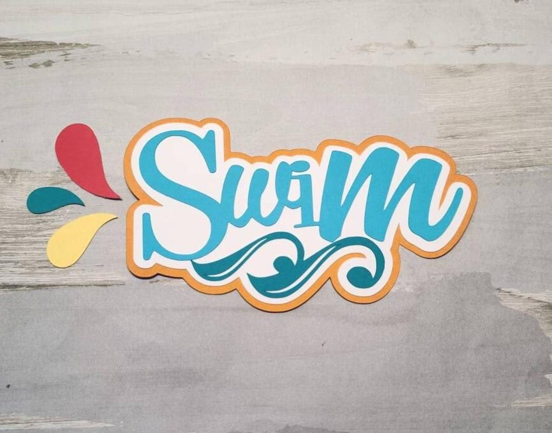 Swim Paper Pieced Die Cut Title Set With Water Splash - Etsy