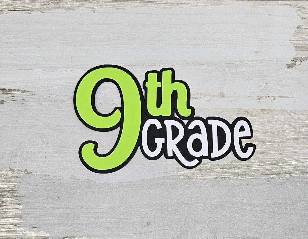 9th Grade School Paper Pieced Die Cut Title for Scrapbooking, Card ...