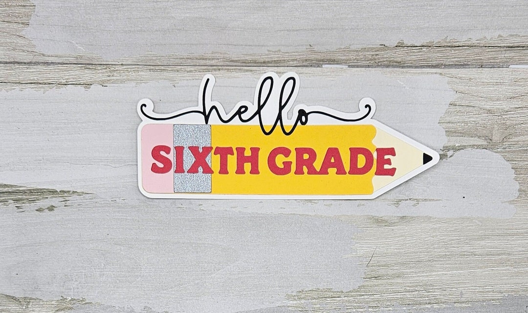 Sixth Grade School Paper Pieced Die Cut Title for Scrapbooking and ...