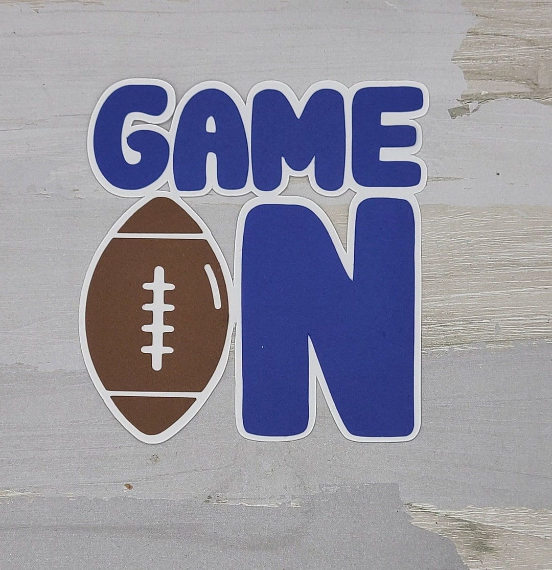 Game on Football Paper Pieced Die Cut Title Set for Scrapbooking and ...
