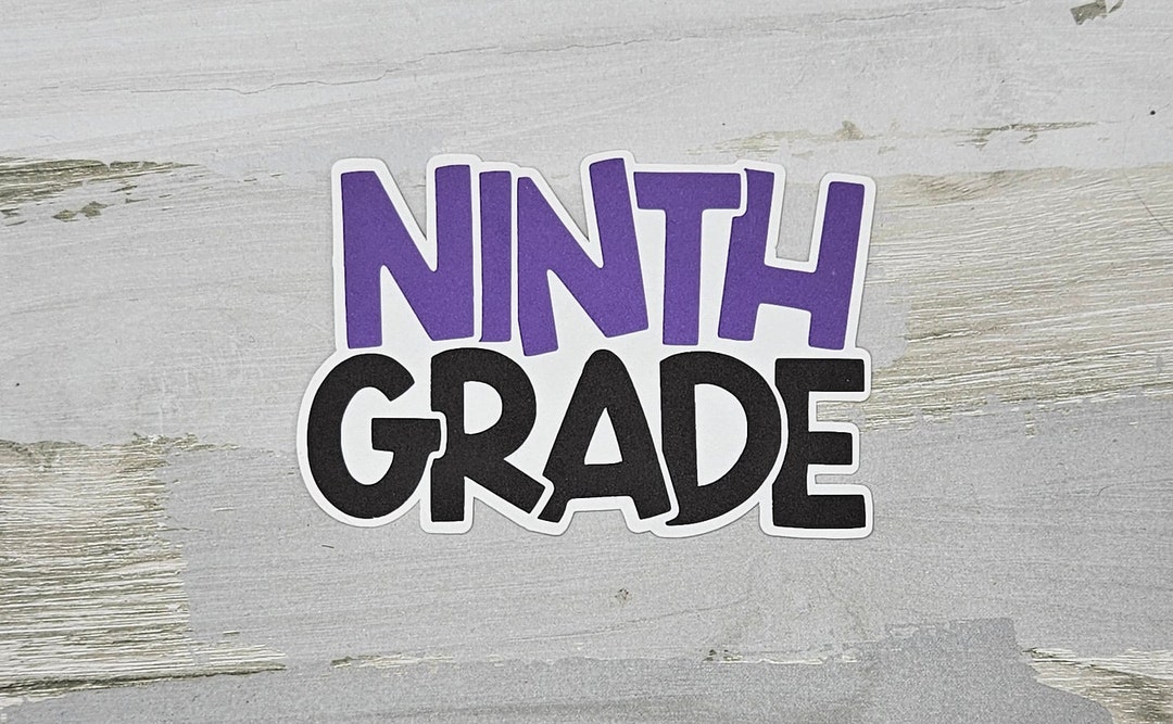 Ninth 9th Grade School Paper Pieced Die Cut Title for Scrapbooking ...