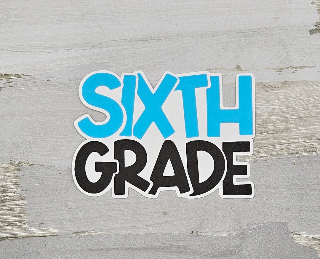 Sixth 6th Grade School Paper Pieced Die Cut Title for Scrapbooking ...