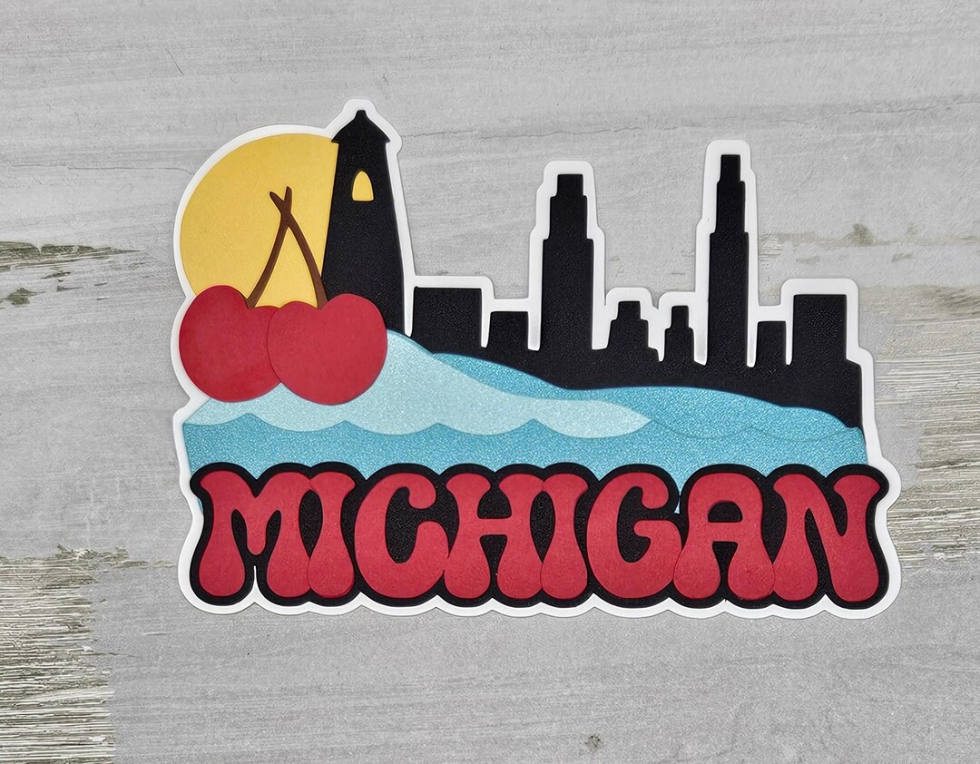 State of Michigan Paper Pieced Die Cut Title for Scrapbooking and ...