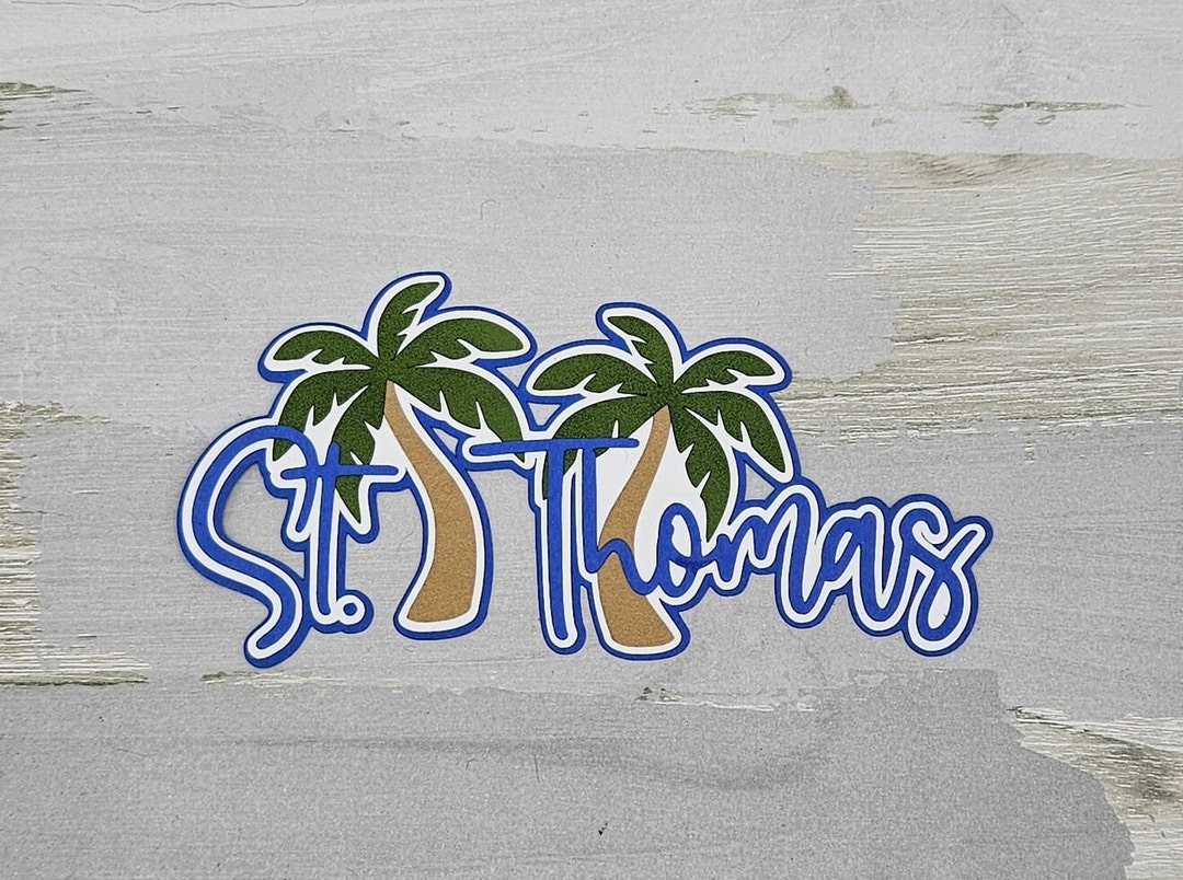 St. Thomas Vacation Paper Pieced Die Cut Title for Scrapbooking, Card ...