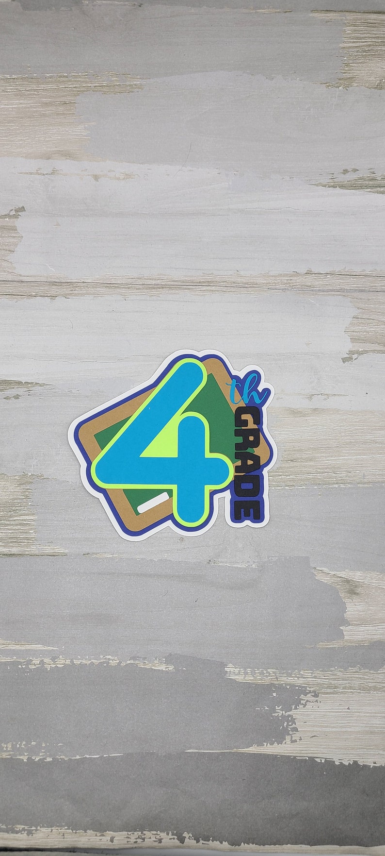 4th Grade Paper Pieced School Die Cut Title for Scrapbooking - Etsy