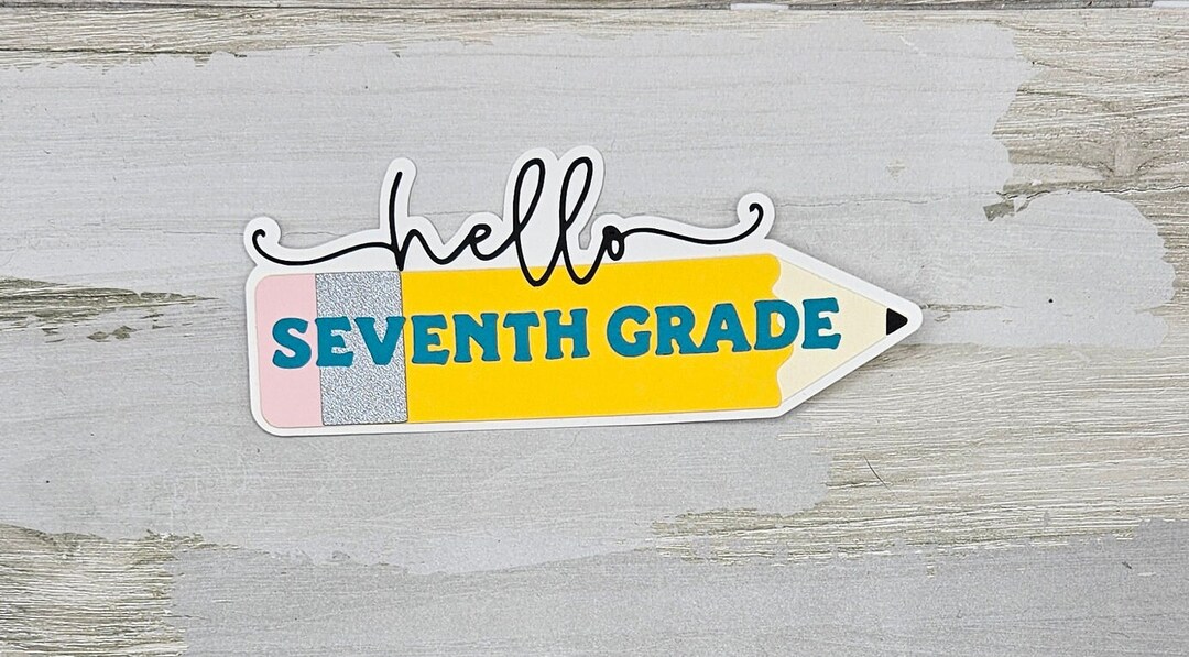 Seventh Grade School Paper Pieced Die Cut Title for Scrapbooking and ...