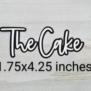 The Cake Wedding Paper Pieced Die Cut Title for Scrapbooking, Card ...
