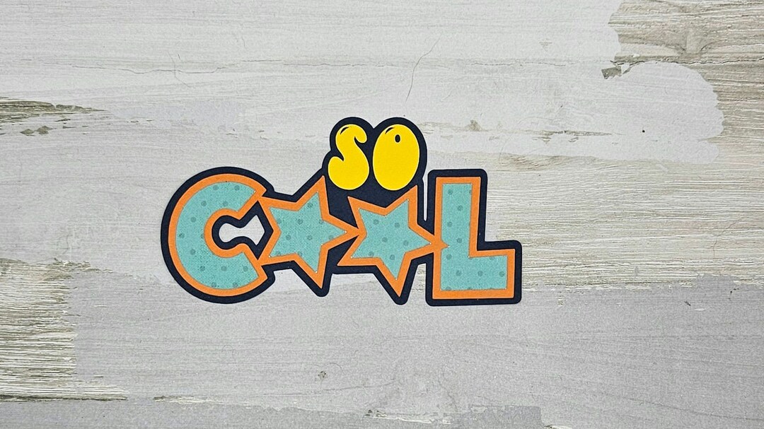 So Cool Paper Pieced Die Cut Title for Scrapbooking, Card Making, and ...