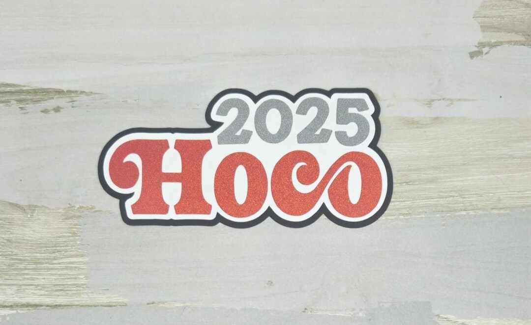 Hoco 2025 Die Cut Title: Paper Pieced Homecoming Scrapbooking ...