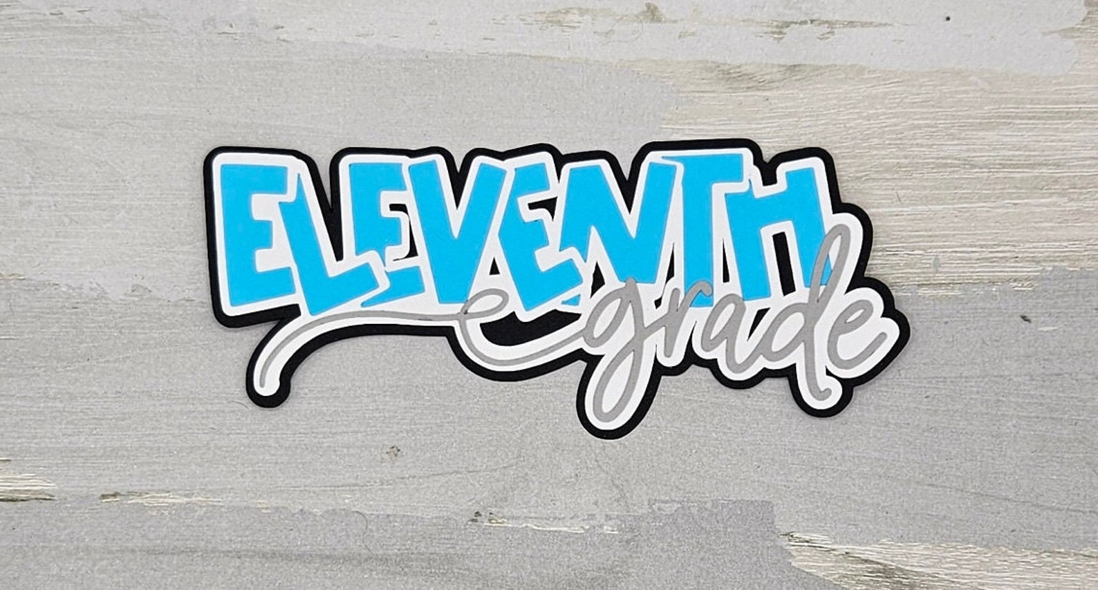 Eleventh 11th Grade School Paper Pieced Die Cut Title for Scrapbooking ...