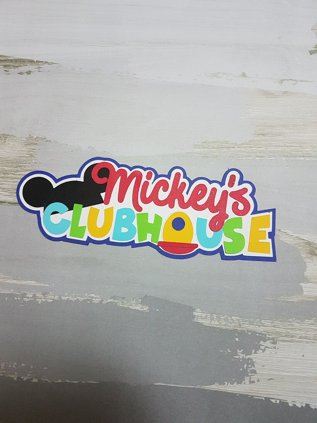 Mickey Mouse Clubhouse Disney Logo Paper Pieced Die Cut for ...