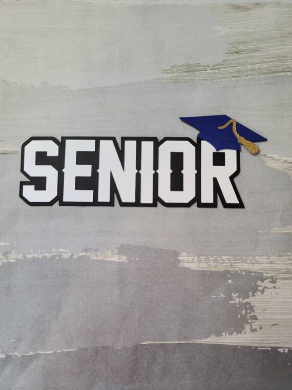 Senior 12th grade paper pieced die cut title for scrapbooking | Etsy