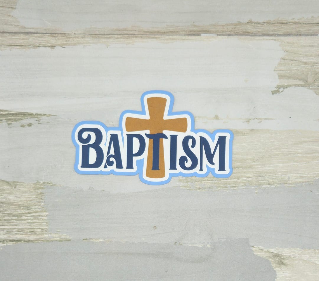 Baptism Paper Pieced Die Cut Title for Scrapbooking, Card Making, and ...